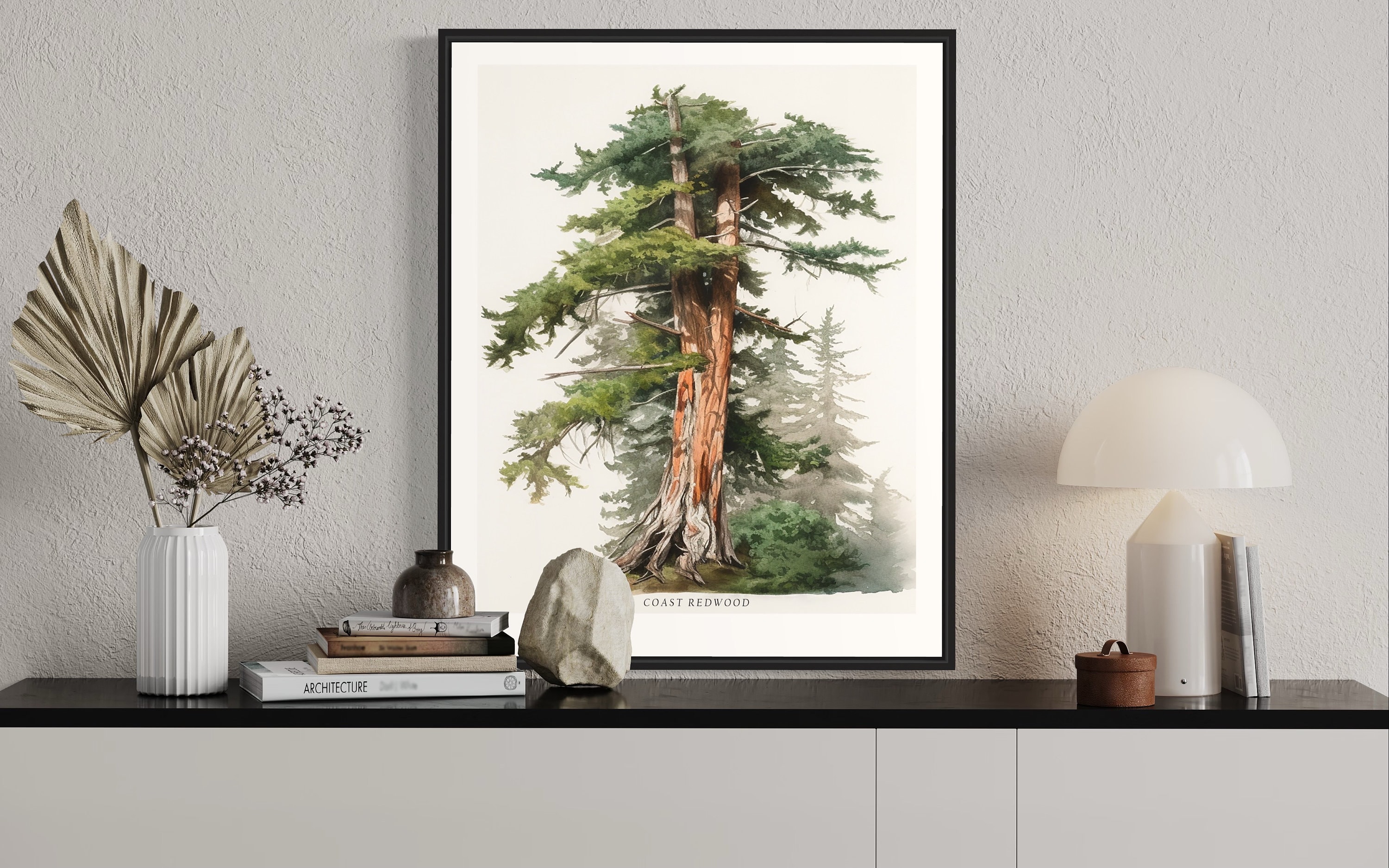 Coast Redwood Tree Art Print, Coast Redwood Tree Wall Art Poster - Etsy
