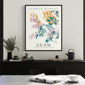 Guam State Flower, Guam Flower Market Art Print, Bougainvillea ...