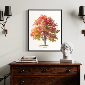 Maple Tree Art Print, Maple Tree Wall Art Poster - Etsy