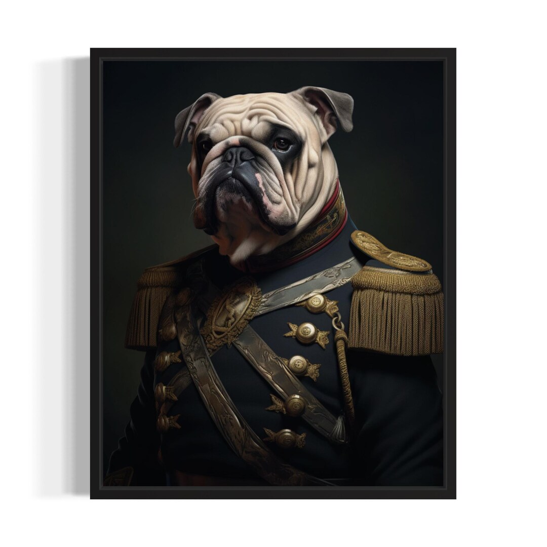 Bulldog Poster Art Print, Dog General Humor Wall Art Decor, Dog Lover ...