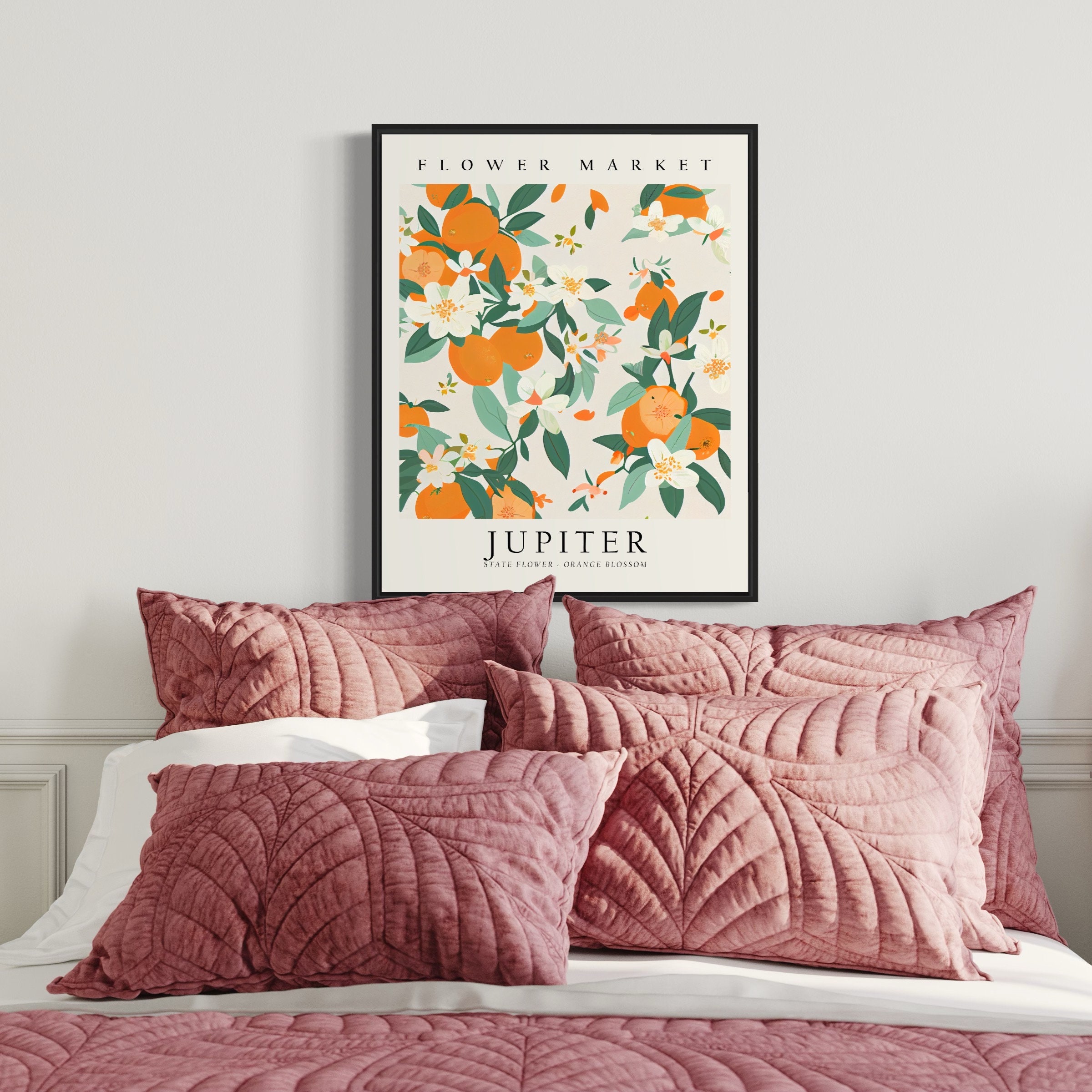 Jupiter Florida Flower Market Art Print, Jupiter Flower, Orange Blossom ...