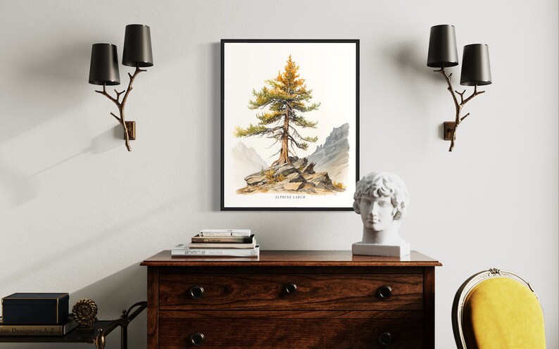 Alpine Larch Tree Art Print Alpine Larch Tree Wall Art Poster - Etsy
