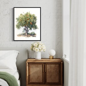 Orange Tree Art Print, Orange Tree Wall Art Poster - Etsy