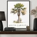 South Carolina State Tree Art Print, Sabal Palm Tree Wall Art, State ...