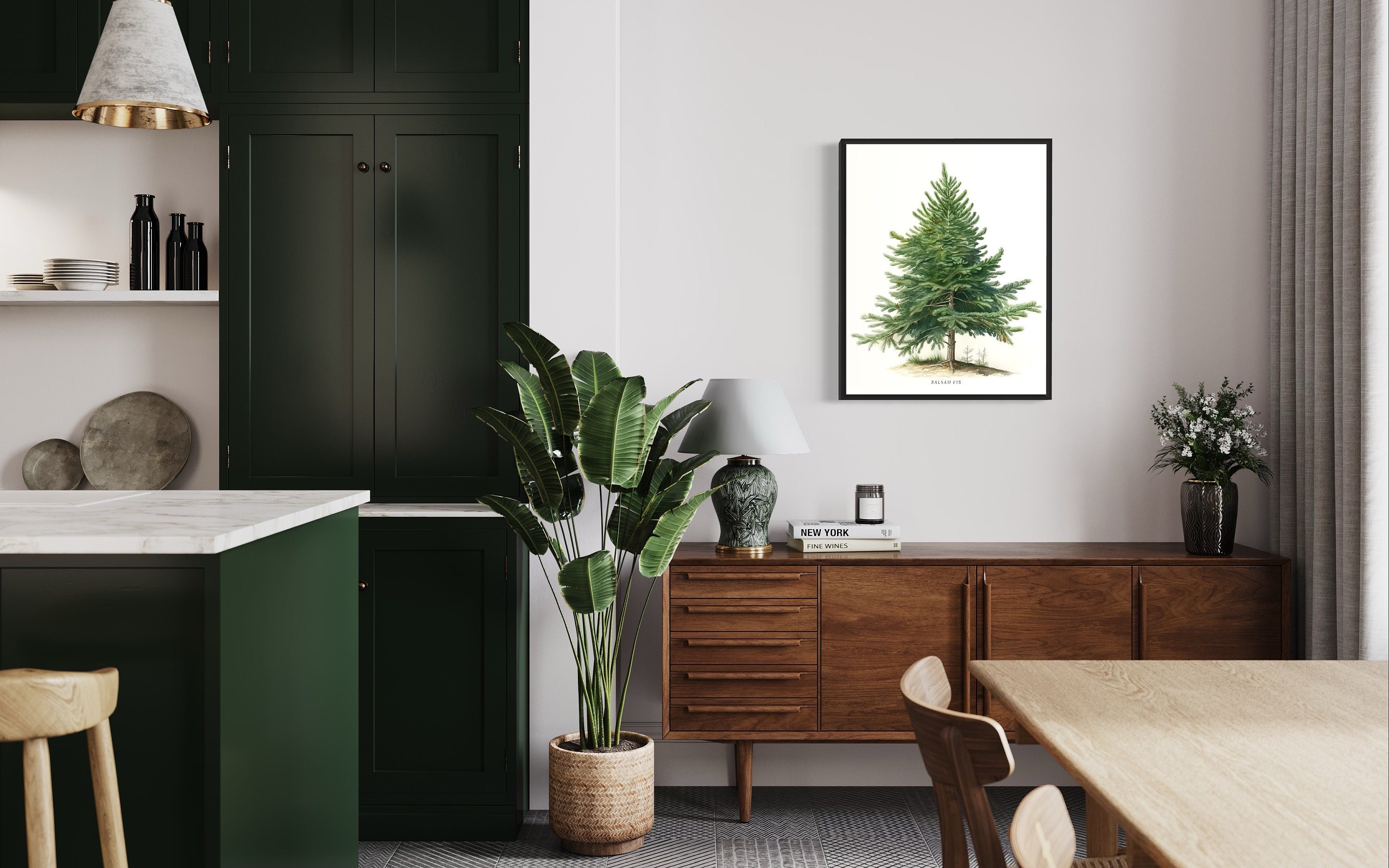 Balsam Fir Tree Art Print, Balsam Fir Tree Wall Art Poster - Etsy