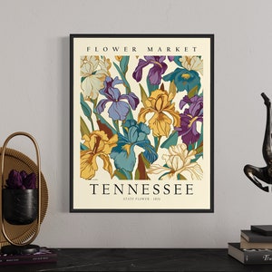 Tennessee State Flower, Tennessee Flower Market Art Print, Iris Flower ...