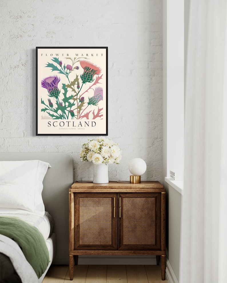 Scotland National Flower, Scotland Flower Market Art Print, Thristle ...
