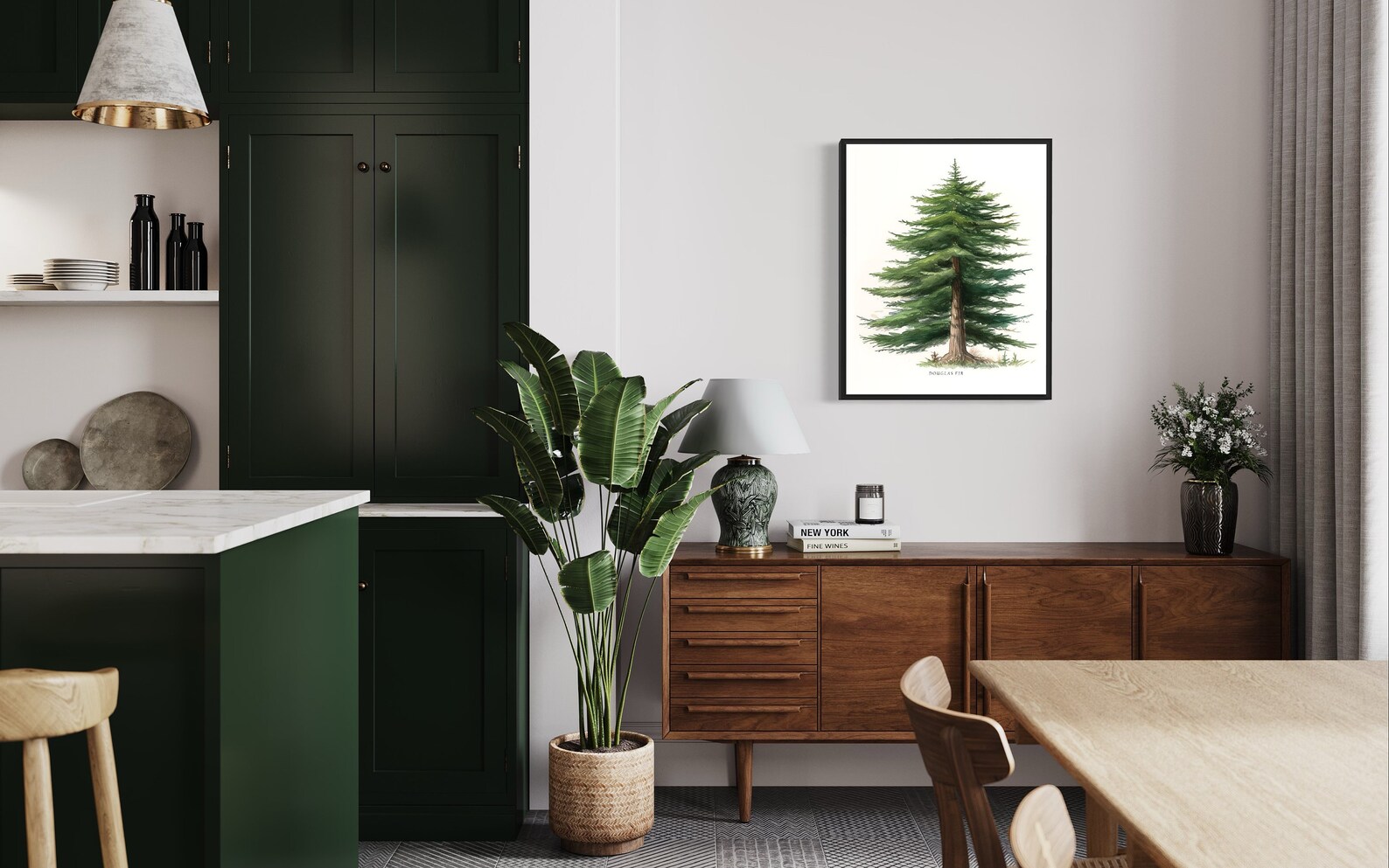 Douglas Fir Tree Art Print, Douglas Fir Tree Wall Art Poster - Etsy