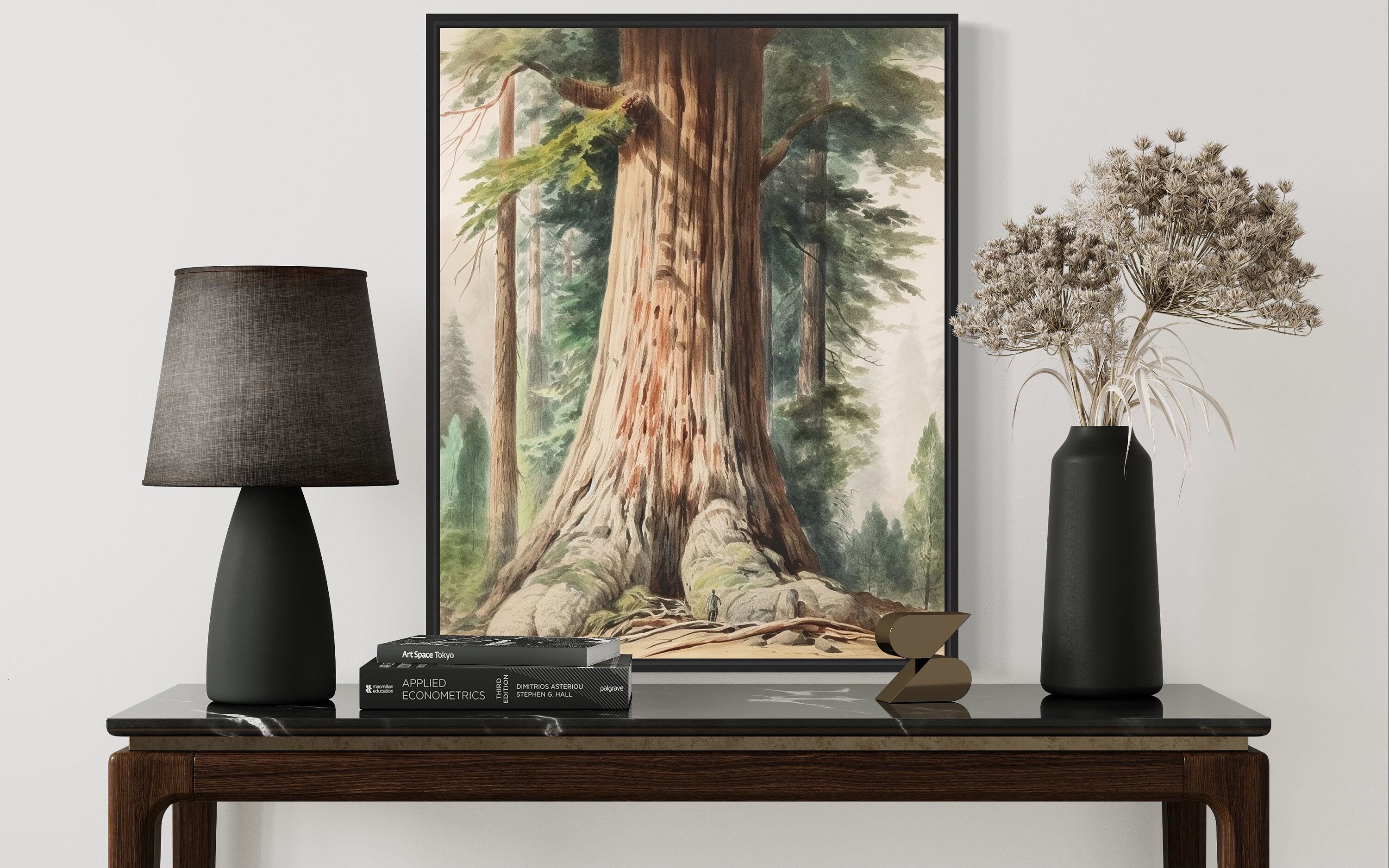 Giant Redwood Tree Art Print Giant Redwood Tree Wall Art - Etsy