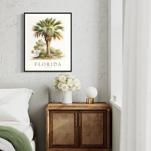 Florida State Tree Art Print, Sabal Palm Tree Wall Art, State Tree ...