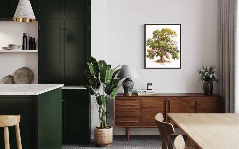 Oak Tree Art Print Oak Tree Wall Art Poster - Etsy