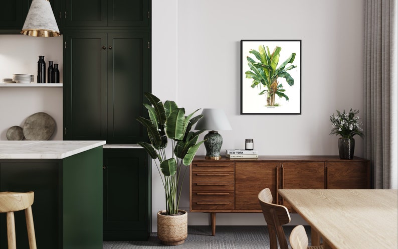 Banana Tree Art Print, Banana Tree Wall Art Poster - Etsy