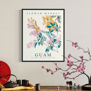 Guam State Flower, Guam Flower Market Art Print, Bougainvillea ...