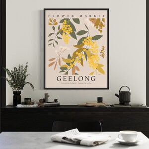 Geelong Australia Flower Market Art Print, Geelong Flower Poster Wall ...