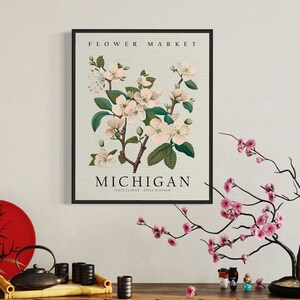 Michigan State Flower, Michigan Flower Market Art Print, Apple Blossom ...