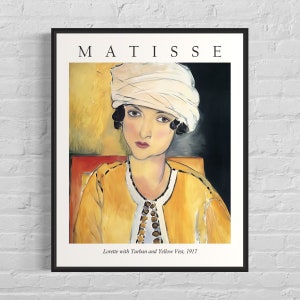 Henri Matisse Lorette With Turban and Yellow Vest, 1917 Vintage Gallery ...