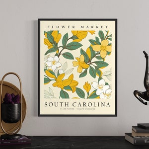 South Carolina State Flower, South Carolina Flower Market Art Print ...