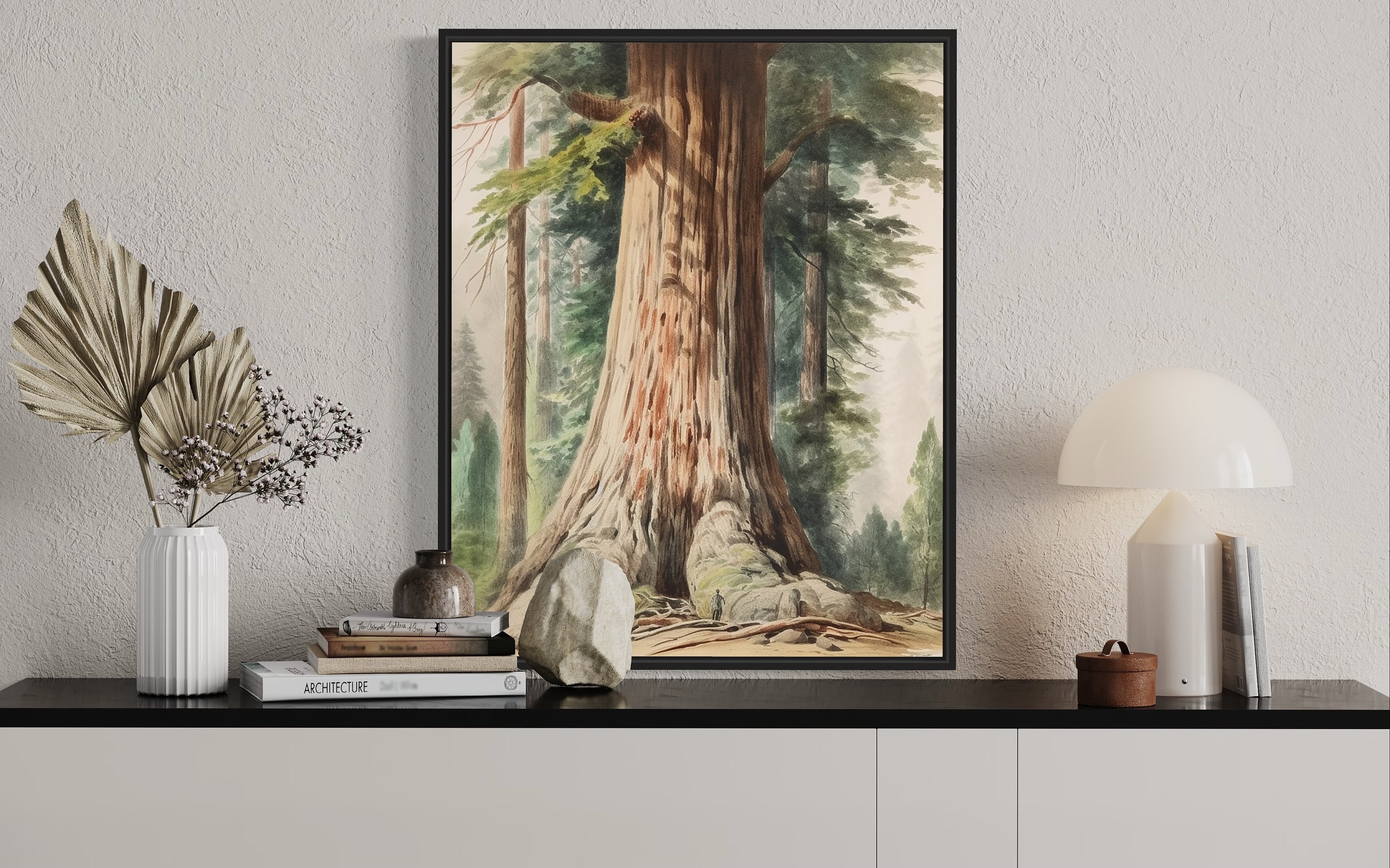 Giant Redwood Tree Art Print Giant Redwood Tree Wall Art - Etsy