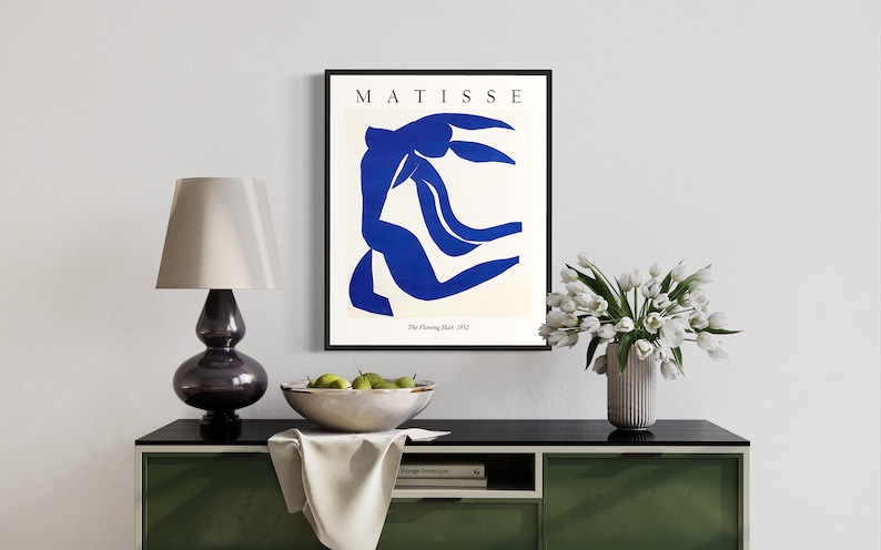 Henri Matisse - the Flowing Hair, 1952 - Vintage Gallery Wall Art ...