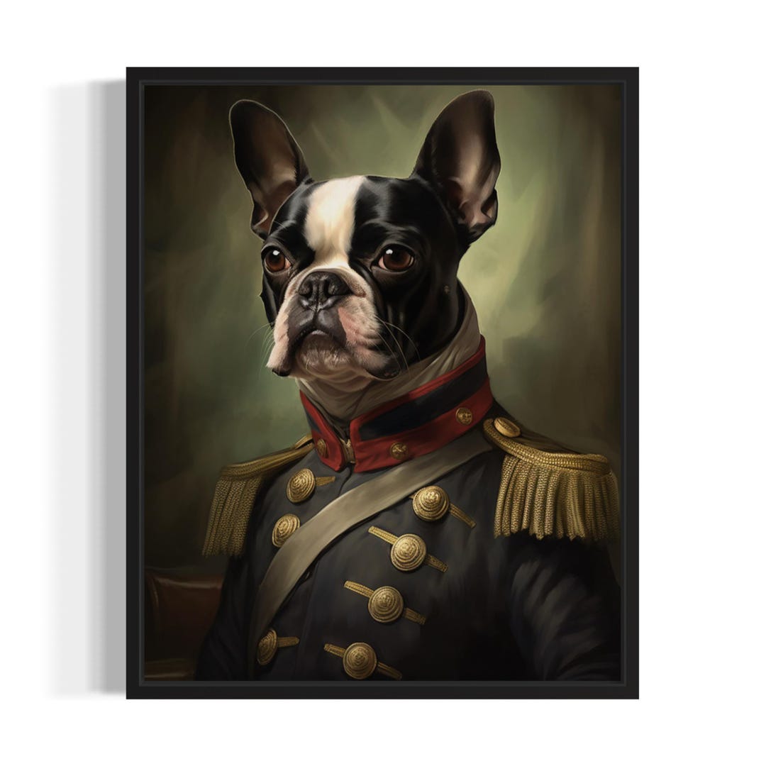 Boston Terrier Poster Art Print, Dog General Humor Wall Art Decor, Dog ...