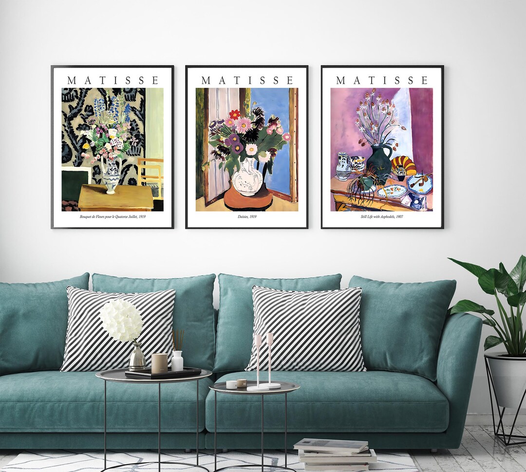 Matisse vase Theme Print Set of 3, Museum Poster, Vintage Gallery Wall ...