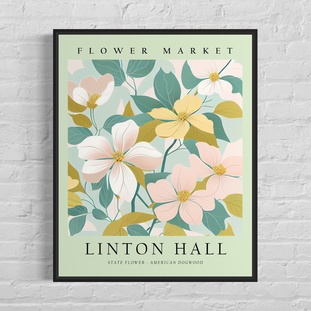 Linton Hall Virginia Flower Market Art Print, Linton Hall Flower Wall ...