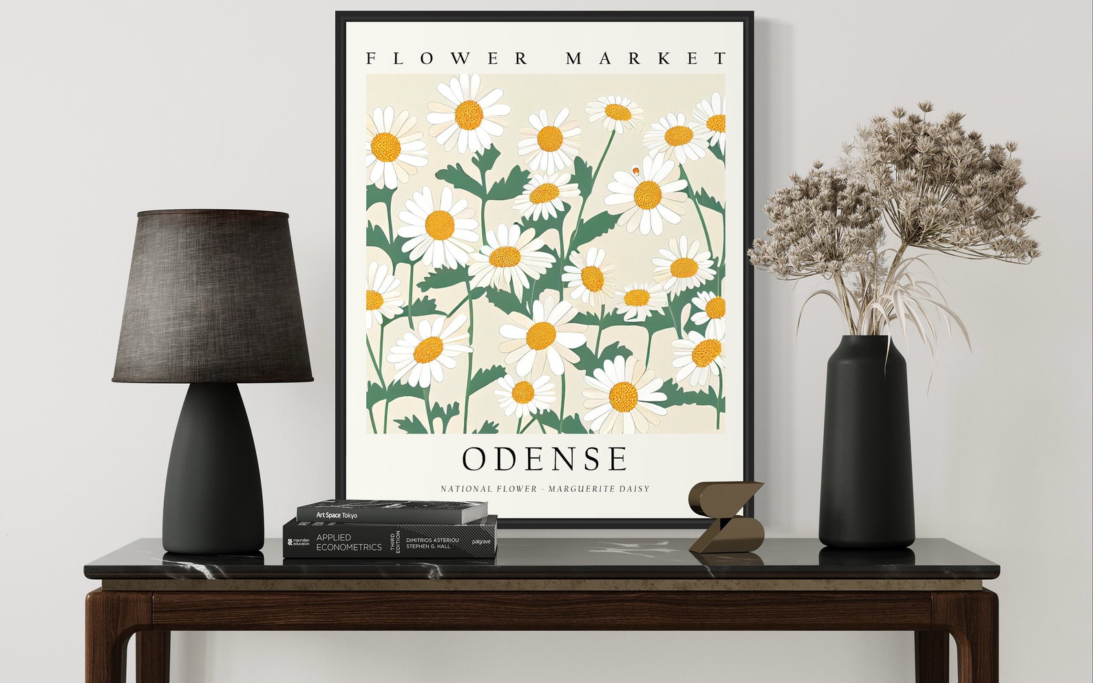 Odense Denmark Flower Market Art Print, Marguerite Daisy Flower Wall ...