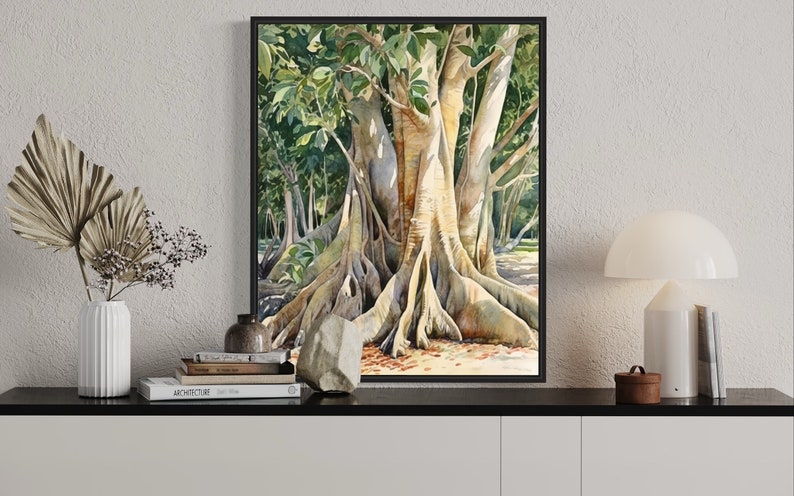 Banyan Tree Art Print Banyan Tree Wall Art Poster - Etsy
