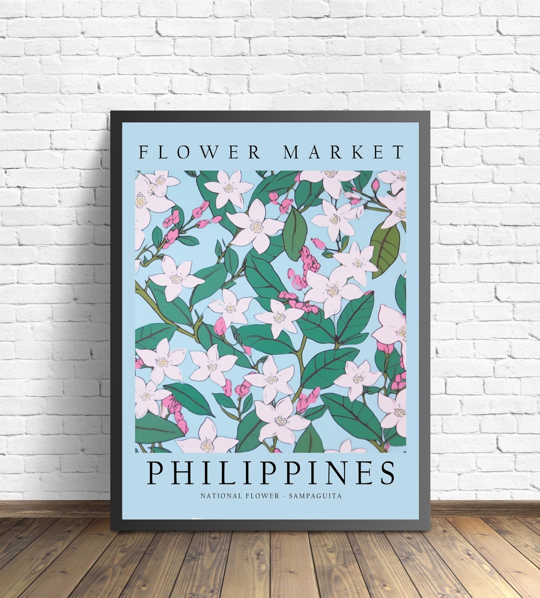 Philippines National Flower Market Art Print, Sampaguita Flower ...