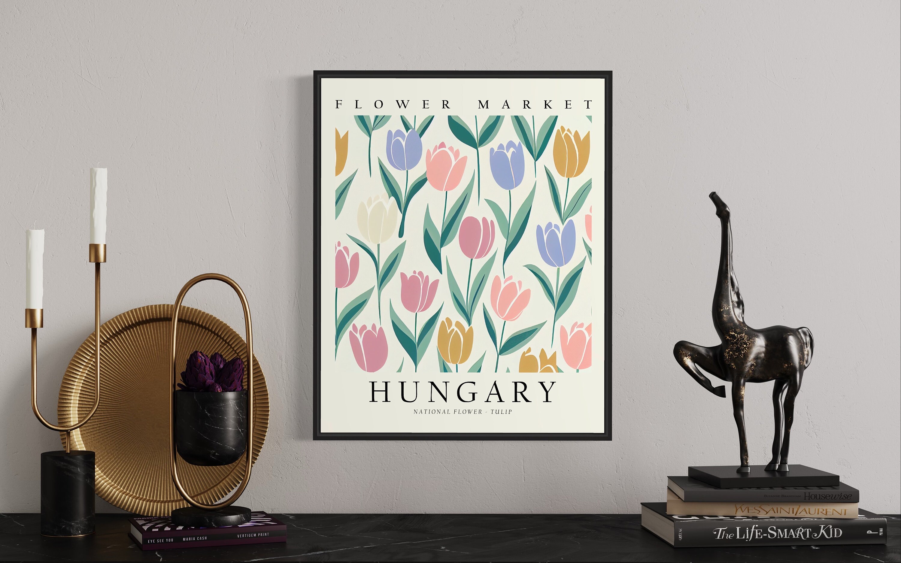 Hungary National Flower Hungary Flower Market Art Print - Etsy