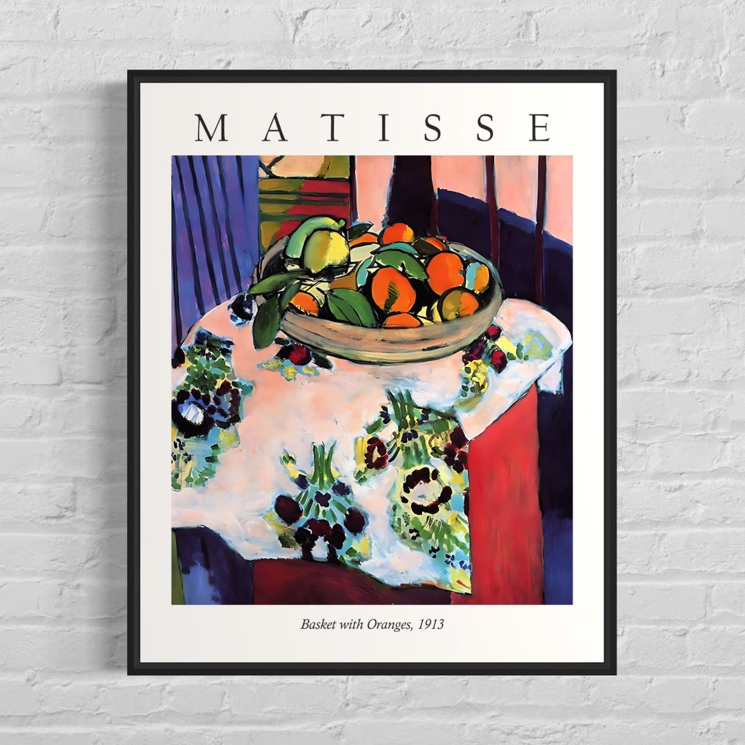 Henri Matisse - Basket With Oranges, 1913 - Vintage Gallery Wall Art ...