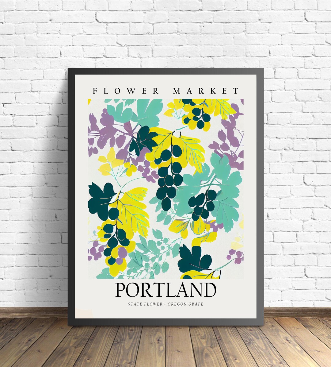 Portland Oregon State Flower, Portland Flower Market Art Print, Oregon ...