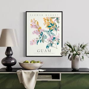 Guam State Flower, Guam Flower Market Art Print, Bougainvillea ...