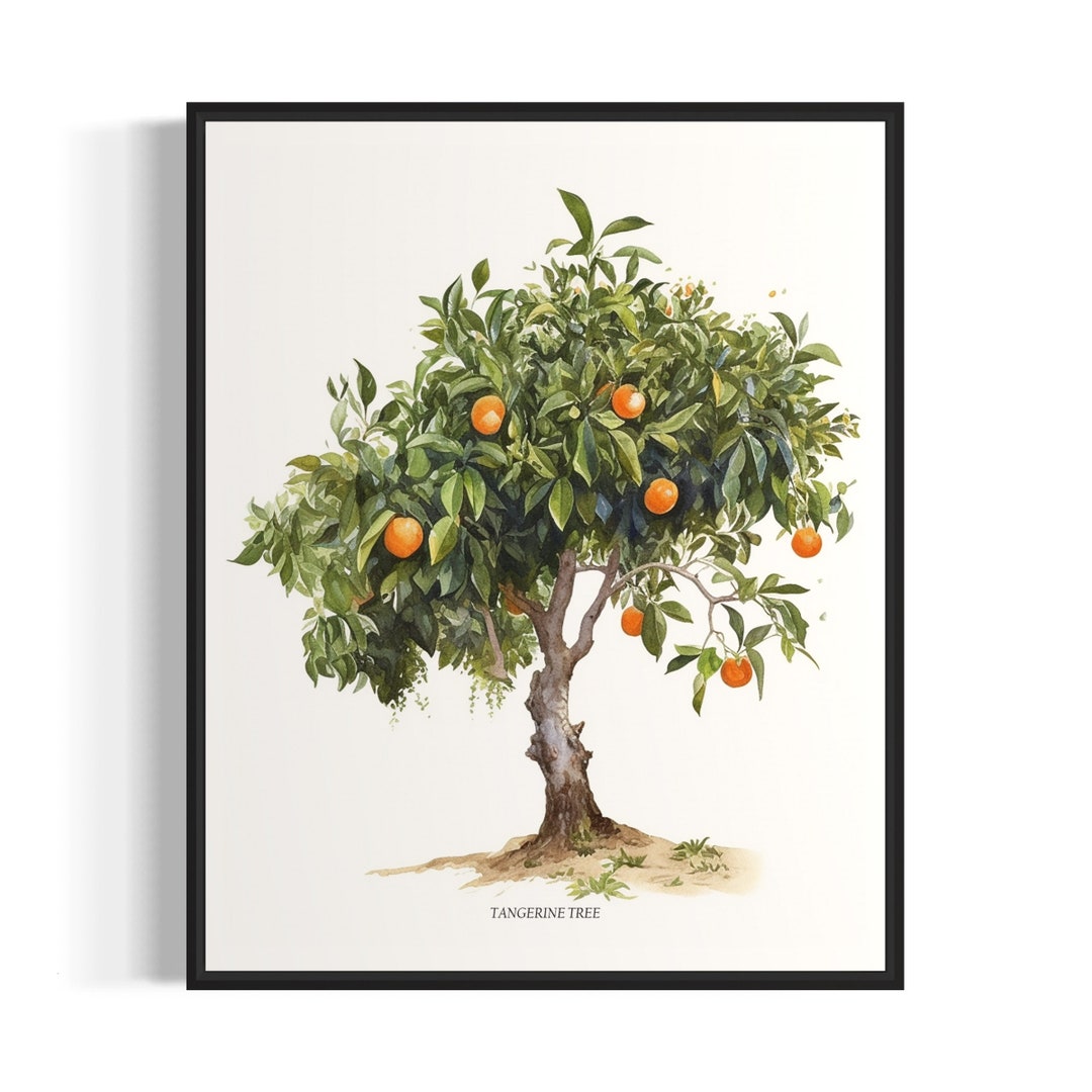 Tangerine Tree Art Print, Tangerine Tree Wall Art Poster - Etsy