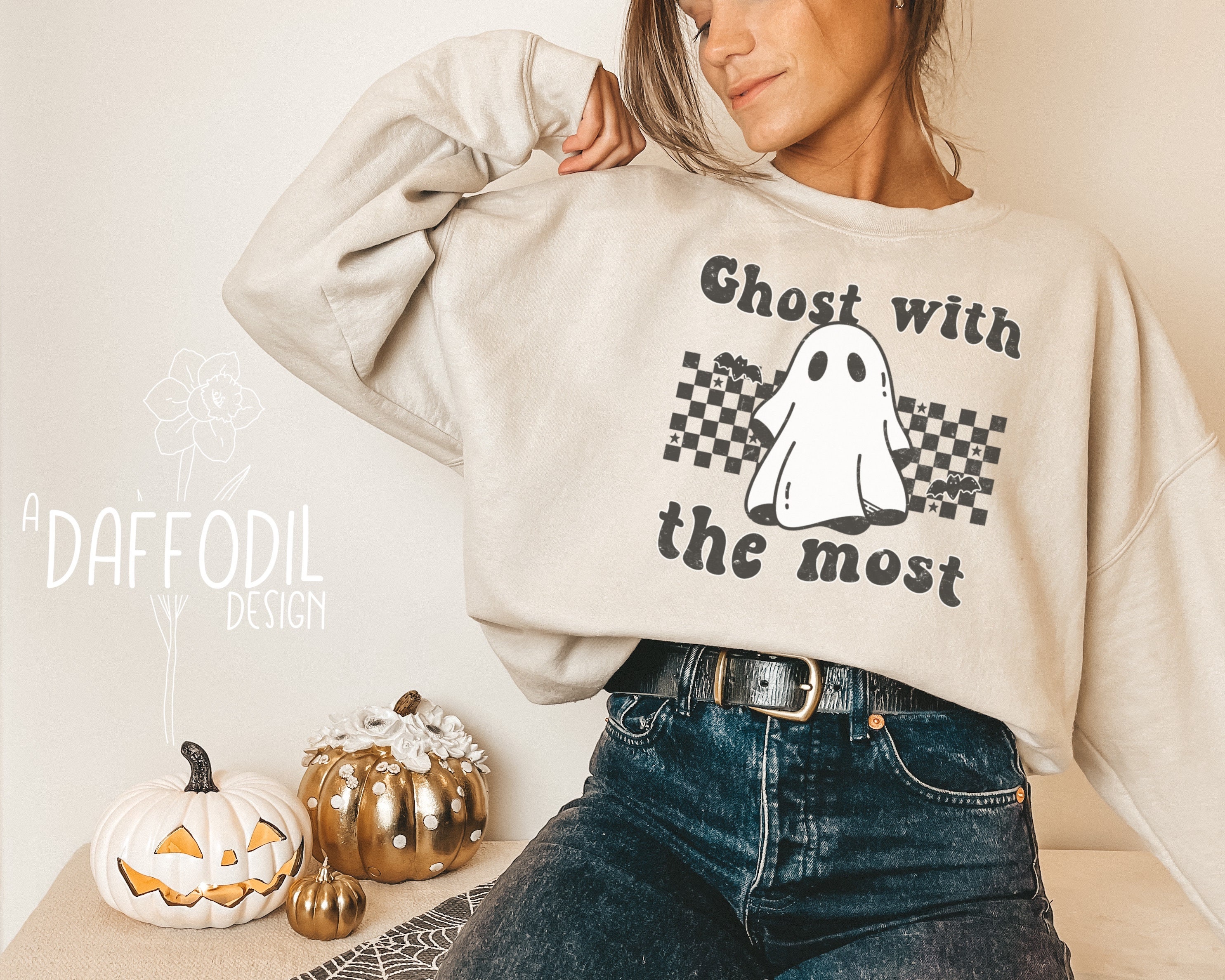 Ghost With the Most Spooky Halloween Unisex Heavy Blend - Etsy