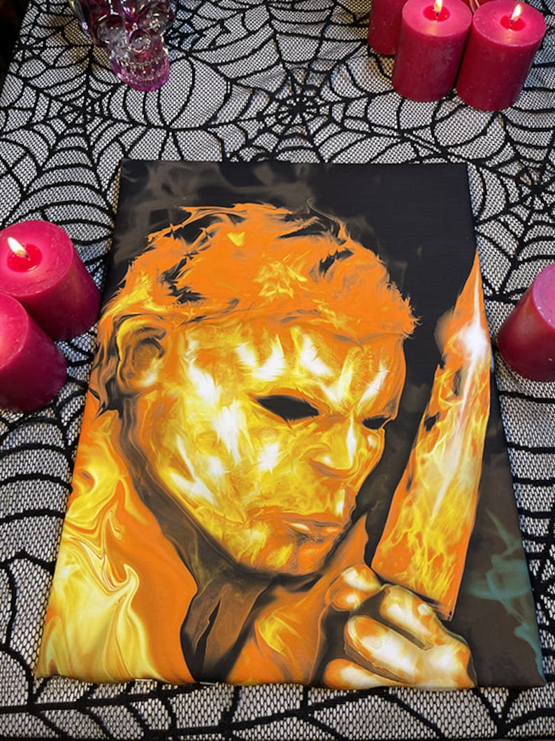 Michael Myers Digital Fire Art by Pyro Painter for #festiveetsyfinds ...