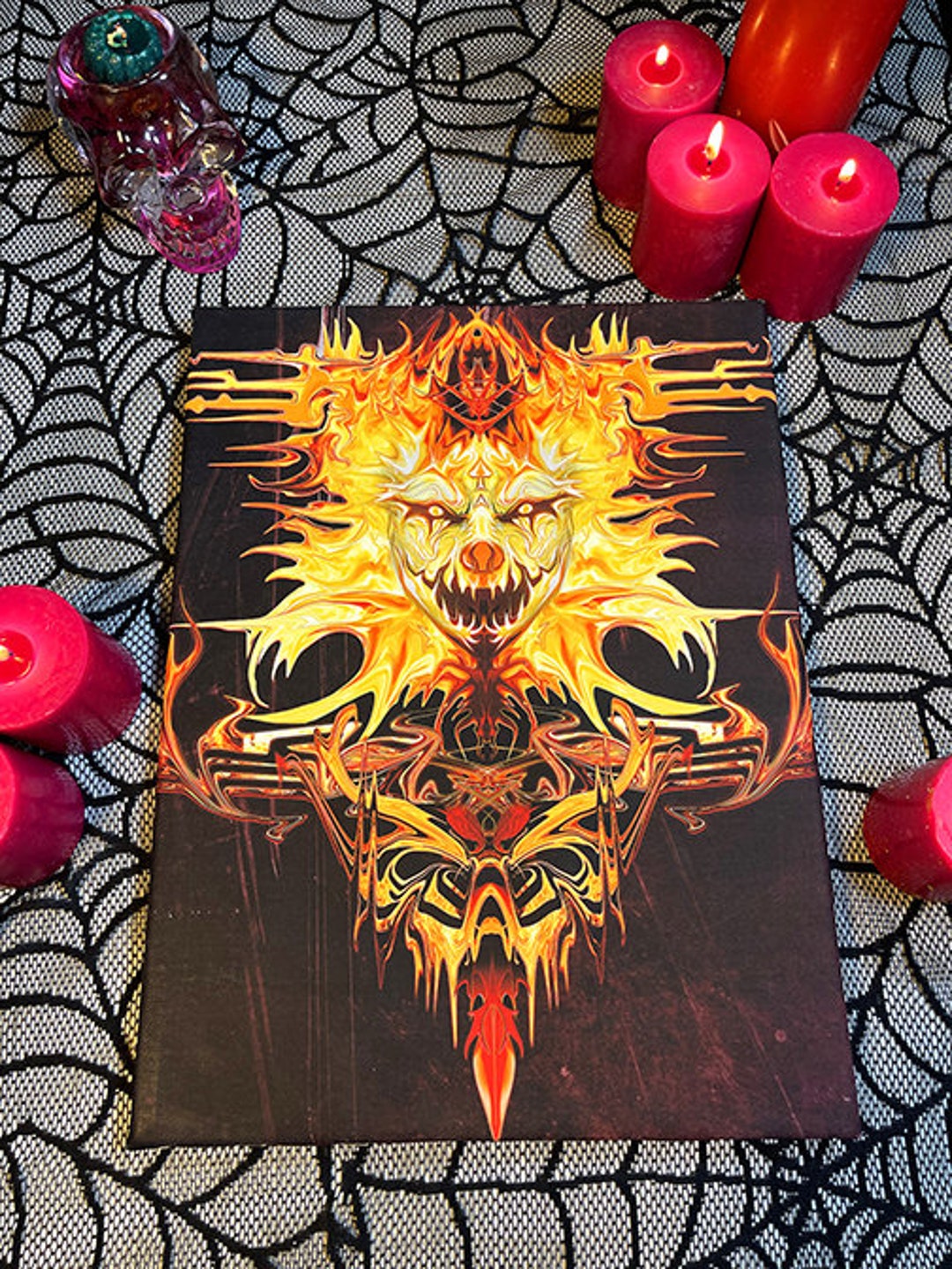 Clown Mayan Digital Fire Art by Pyro Painter for Living Room Wall Art ...