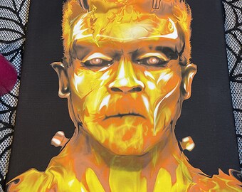 Totem Digital Fire Art by Pyro Painter for Living Room Wall - Etsy