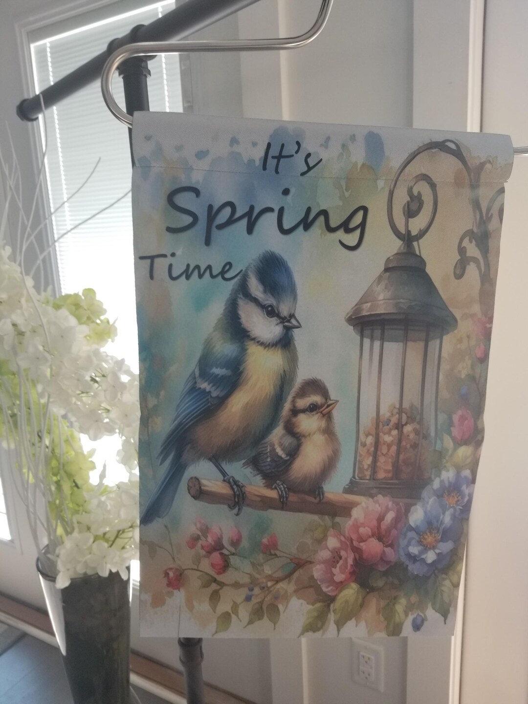 Welcome Birds Garden Flag - Double Sided - Outdoor Lawn and Yard Decor ...