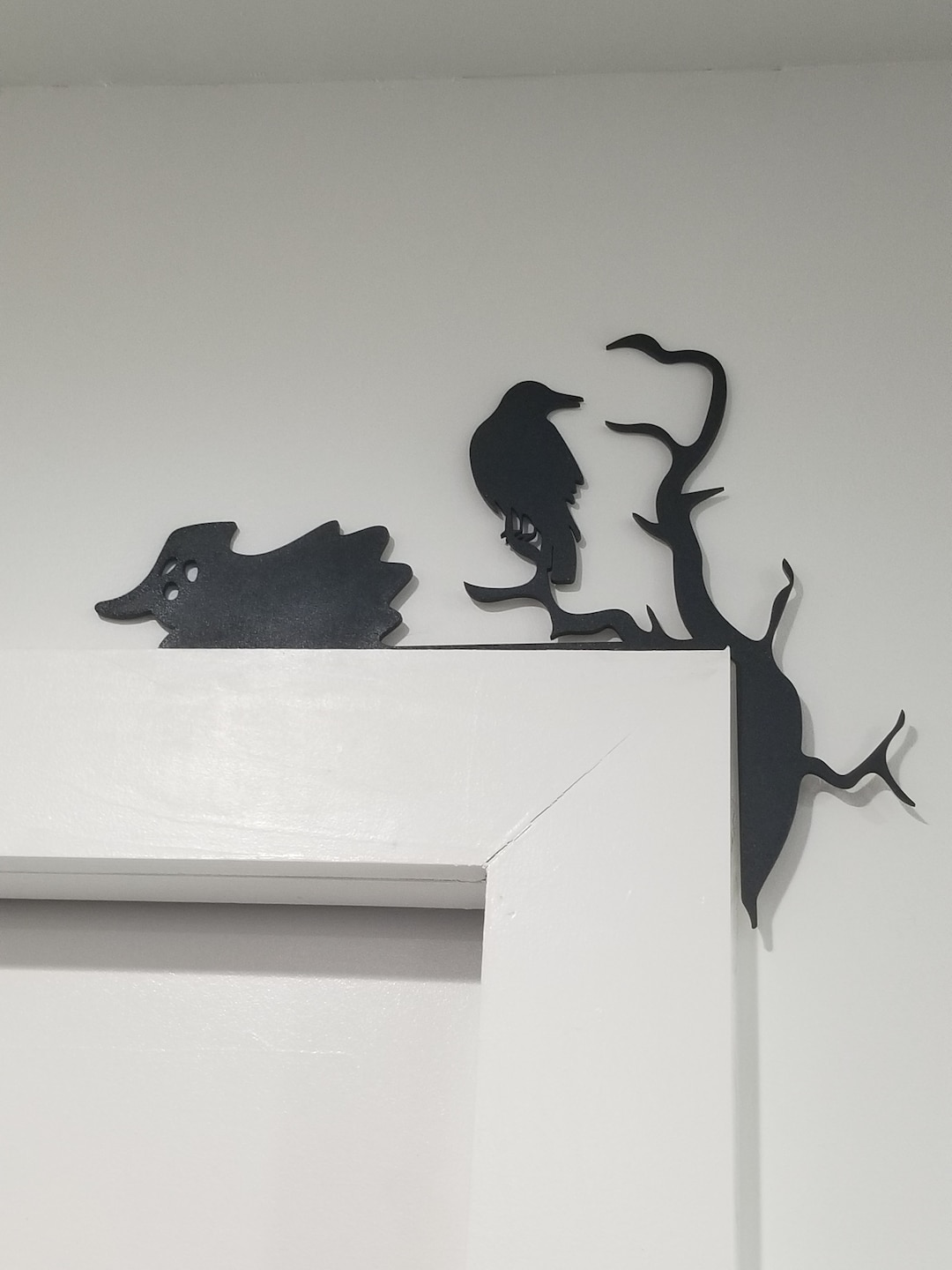 Halloween Ghost/crow Door Corner Decor / Halloween Door Corner - Etsy