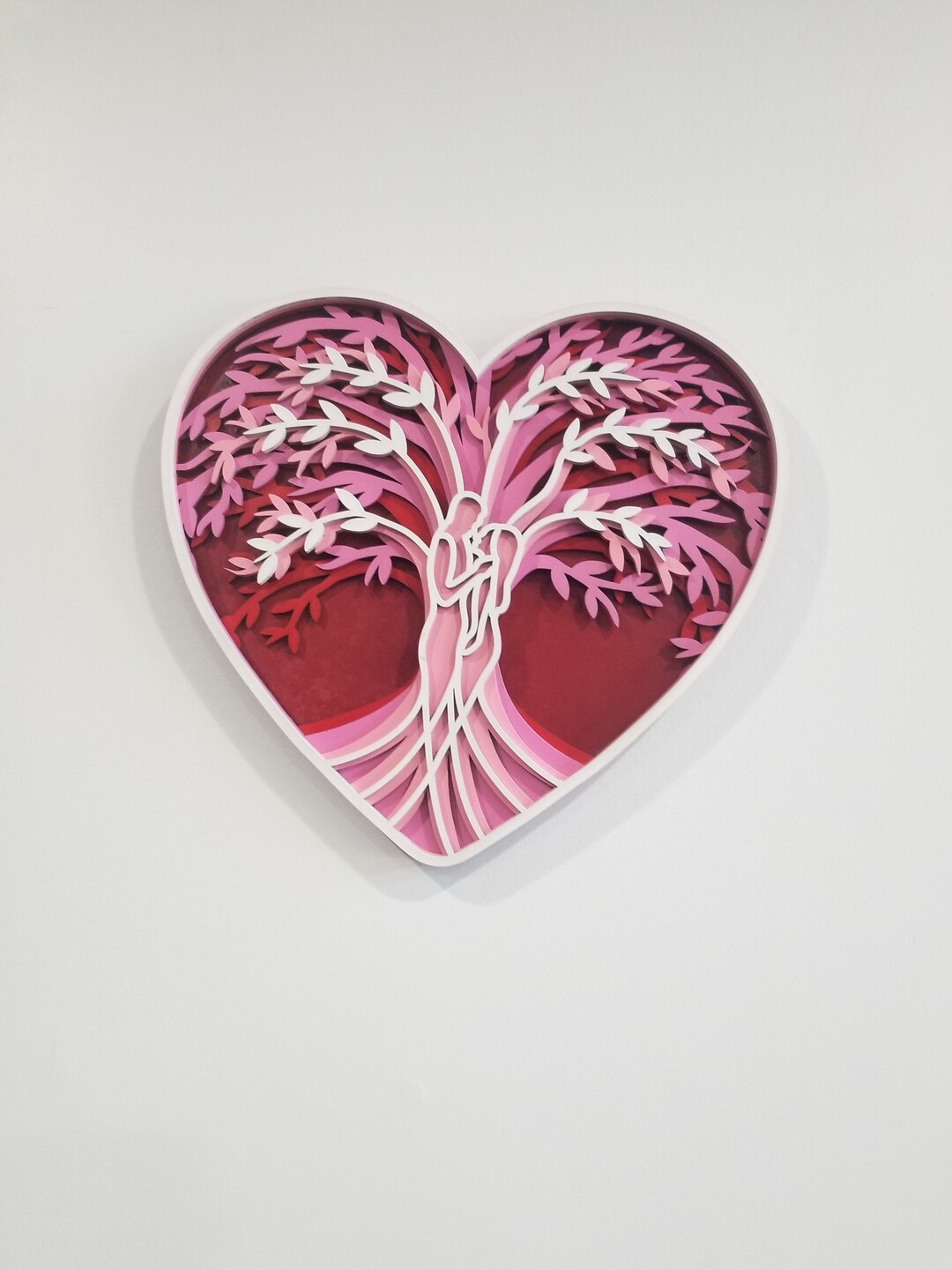 Couple's Heart / Layered Heart Decor / Layered Wall Art / Valentines ...