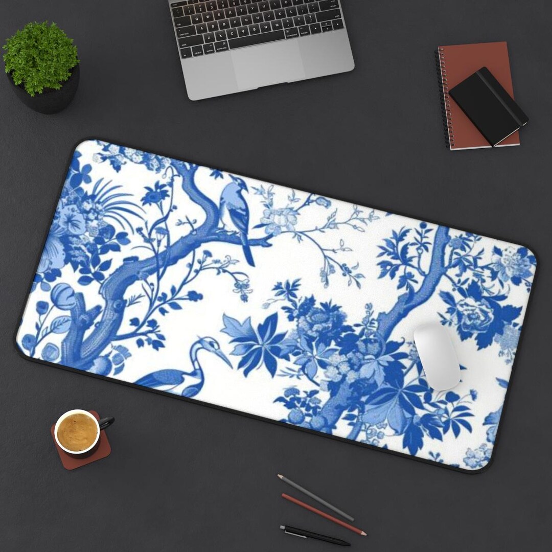 Desk Mat Toile Regency Era, Blue or Pink Designs Available in 3 Sizes ...