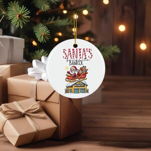 Santas Favorite Banker Personalized Ceramic Ornaments, Christmas Tree ...