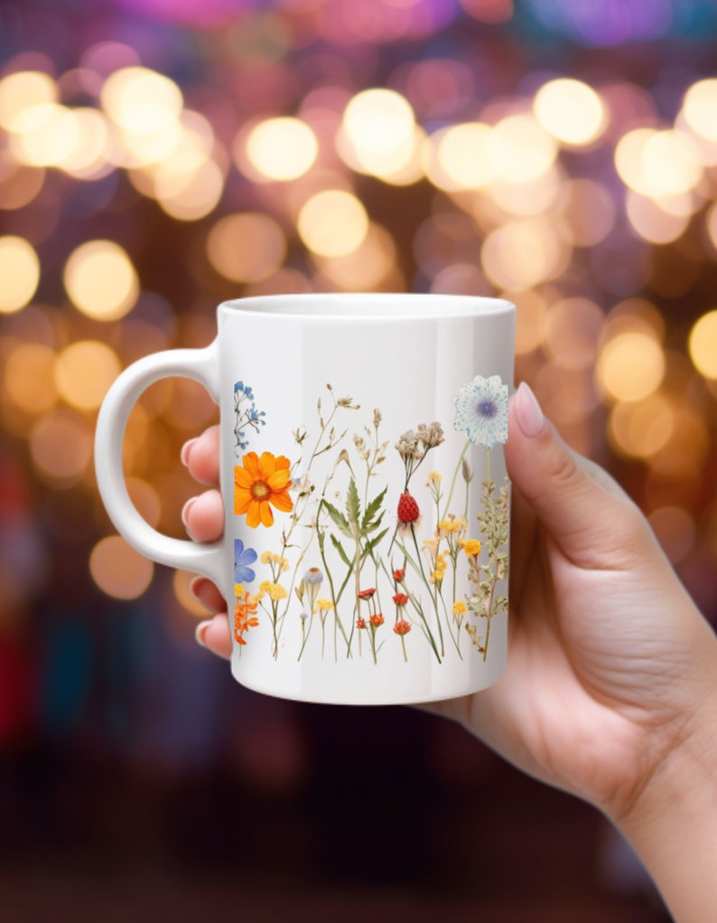 Wildflower Coffee Mug for Coffee Lovers, Wildflower Cottagecore Cup ...