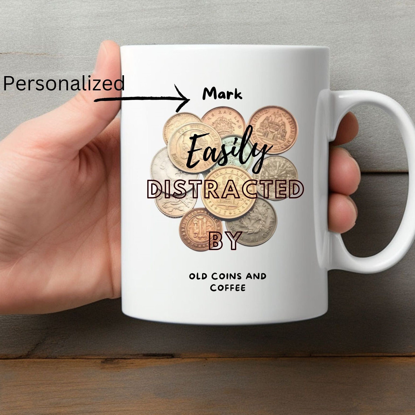 Coin Collector Personalized Cup for a Coin Collector for Coin ...