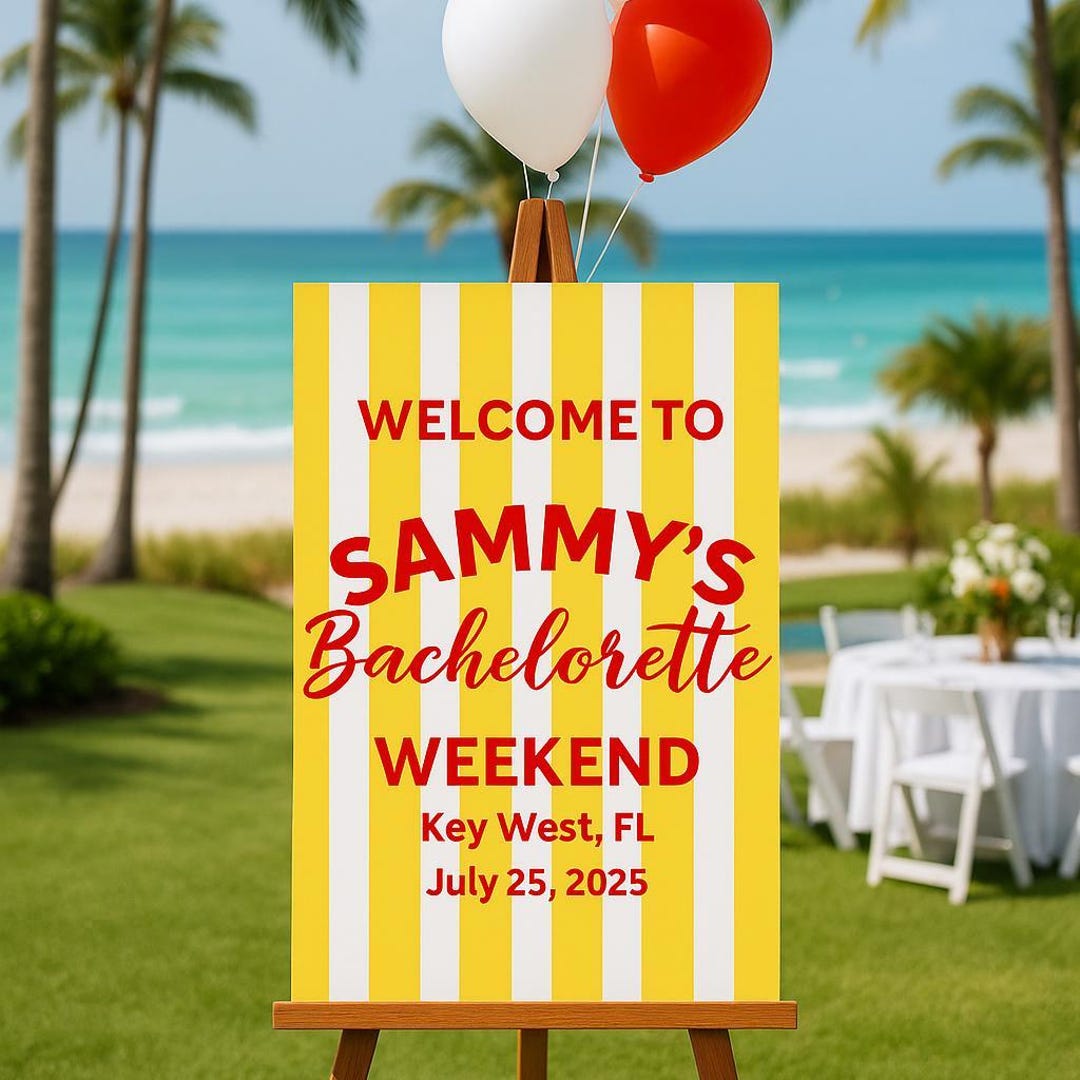 Custom Bachelorette Party Sign Bridal Shower Decor, Party Entrance Sign ...