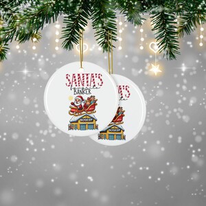Santas Favorite Banker Personalized Ceramic Ornaments, Christmas Tree ...