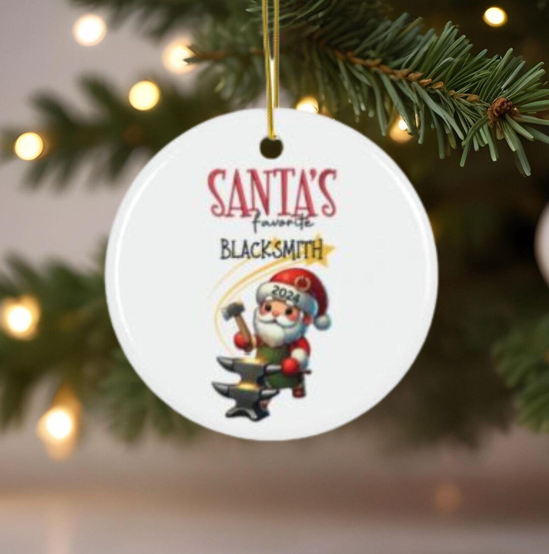 Ceramic Ornaments, Christmas Ornament for Blacksmith Personalized Gift ...