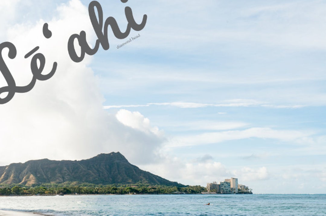 DIGITAL DOWNLOAD -made in Hawaii Graphics, Lē'ahi Diamond Head Postcard ...