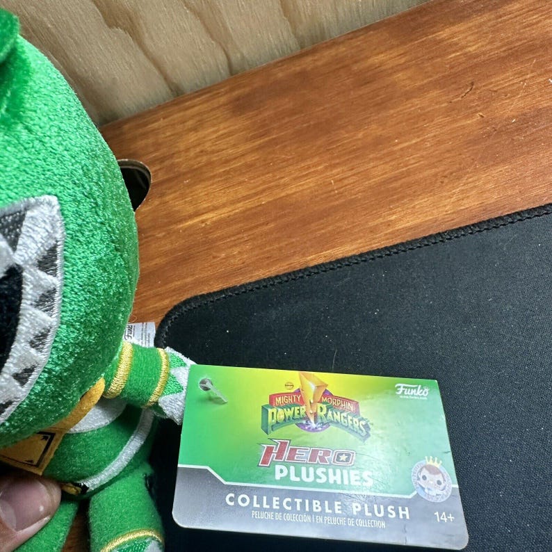 FUNKO Mighty Morphin 9 Power Rangers Hero Plushie Green Ranger Rare ...